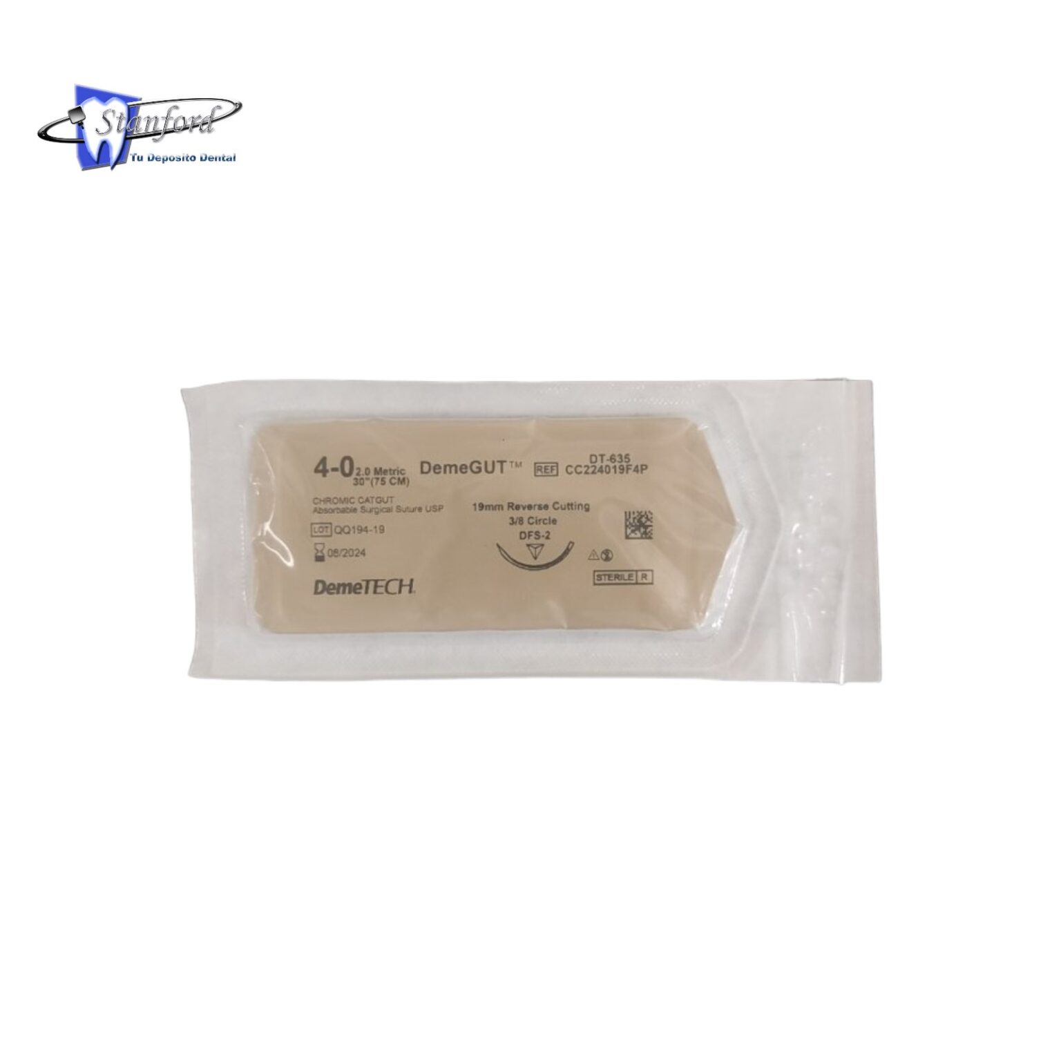 Sutura 4-0 Chromic Catgut Absorbible - stanfordtudepositodental.com.mx